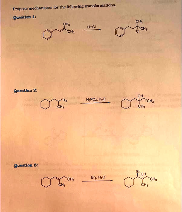 SOLVED: Propose mechanisms for the following transformations. Question ... SOLVED: Propose mechanisms for the following transformations. Question ...
