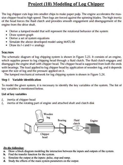 Project (10) Modeling of Log Chipper The log chipper cuts...