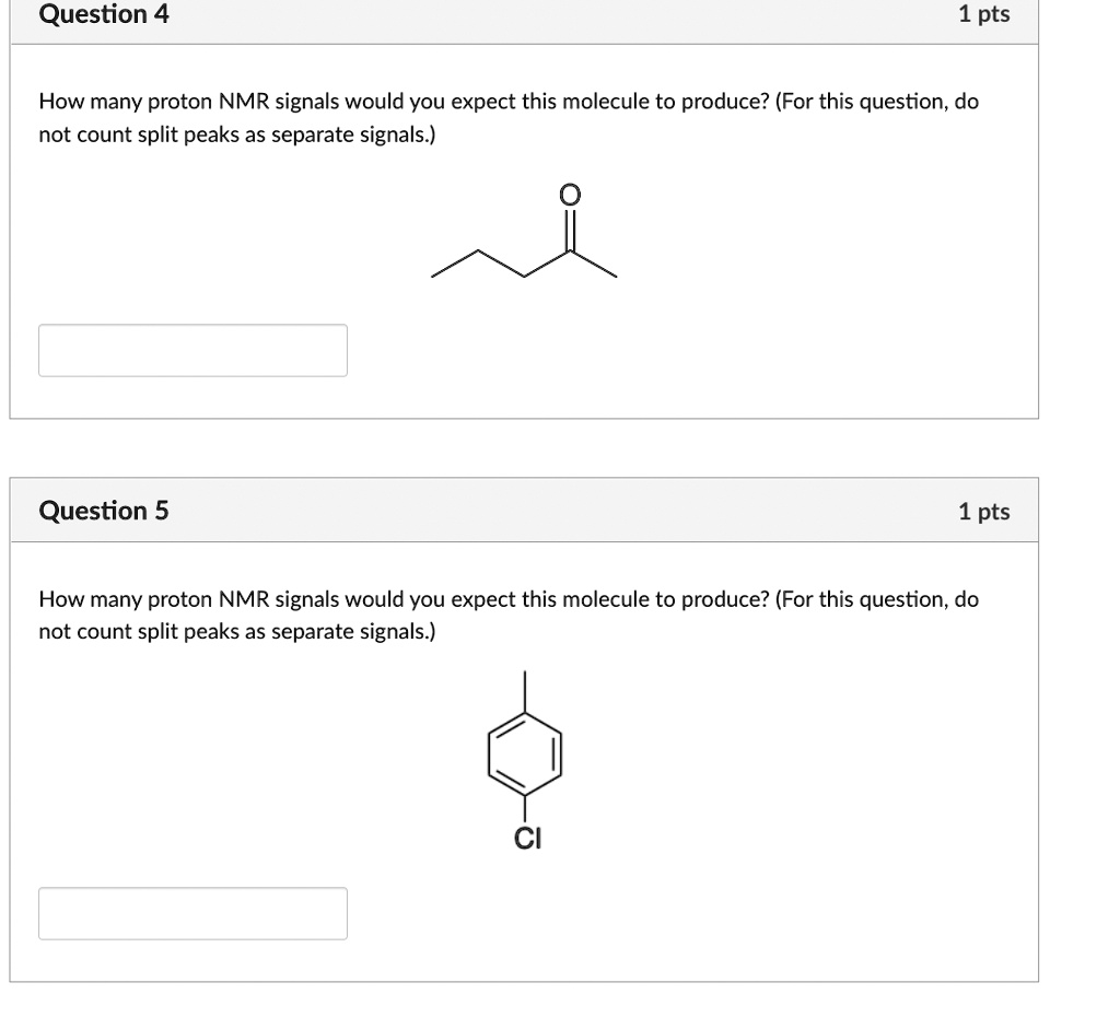 SOLVED: How many proton NMR signals would you expect this molecule to ...