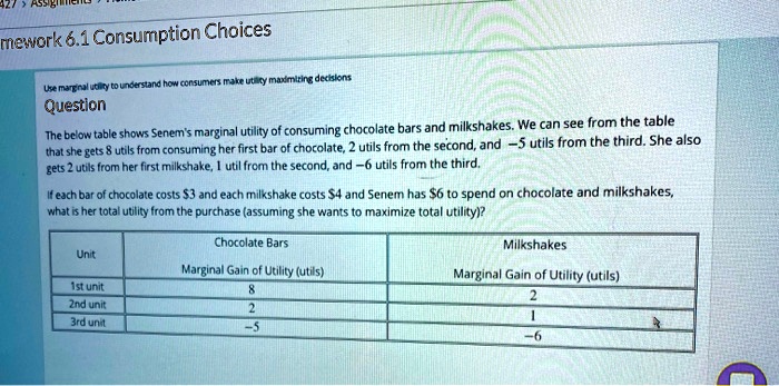 427 > mework 6.1 Consumption Choices Use marginal utility to understand how consumers make ...