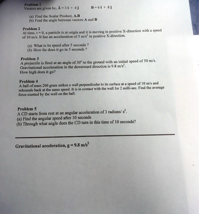 problem vectors are given by a 3i 4j b6i 8j find the scalar produet ab b find the ungle between ...