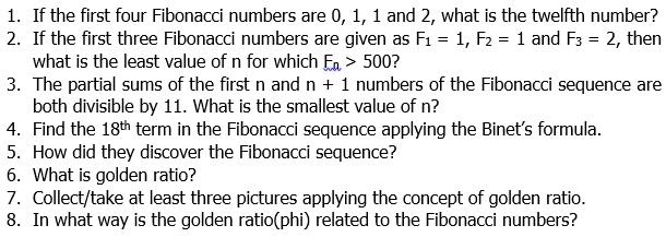 SOLVED: If the first four Fibonacci numbers are 0, 1, 1, and 2, what is ...