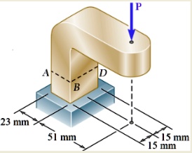 A load P is applied to the bent bar as shown. Determine the maximum ...