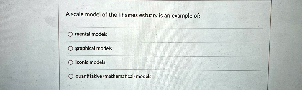 a scale model of the thames estuary is an example of mental models ...