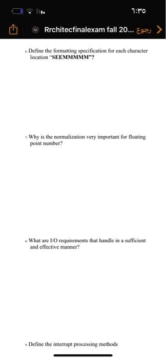 SOLVED: Texts: 1: Research Final Exam Fall 2020 Define the formatting ... SOLVED: Texts: 1: Research Final Exam Fall 2020 Define the formatting ...
