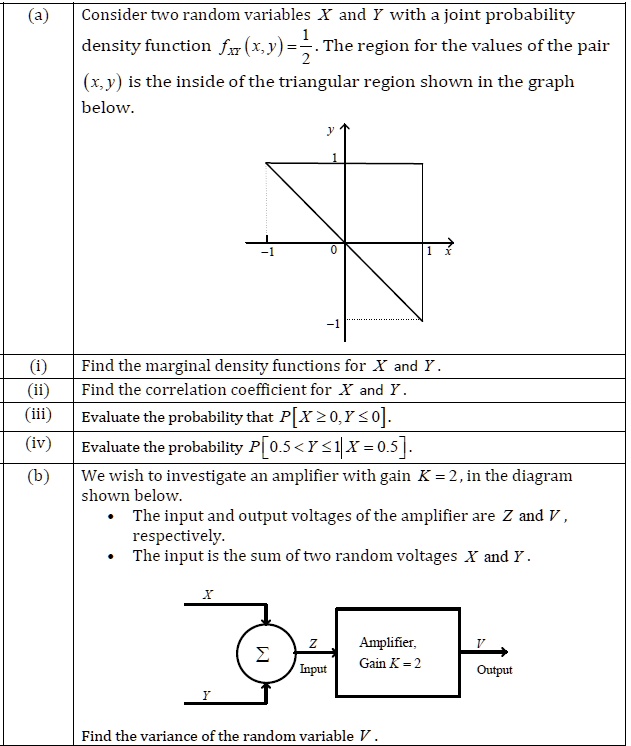 [GET ANSWER] consider two random variables and y with joint probability density function fx xy ...