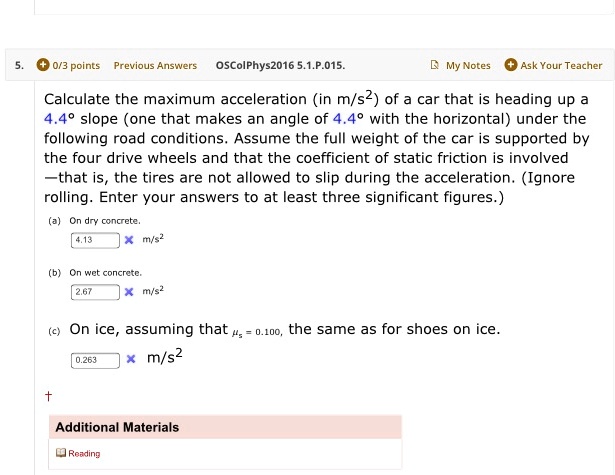 SOLVED: OsColPhys2016 5.1.P.015. My Notes Ask Your Teacher Calculate ...