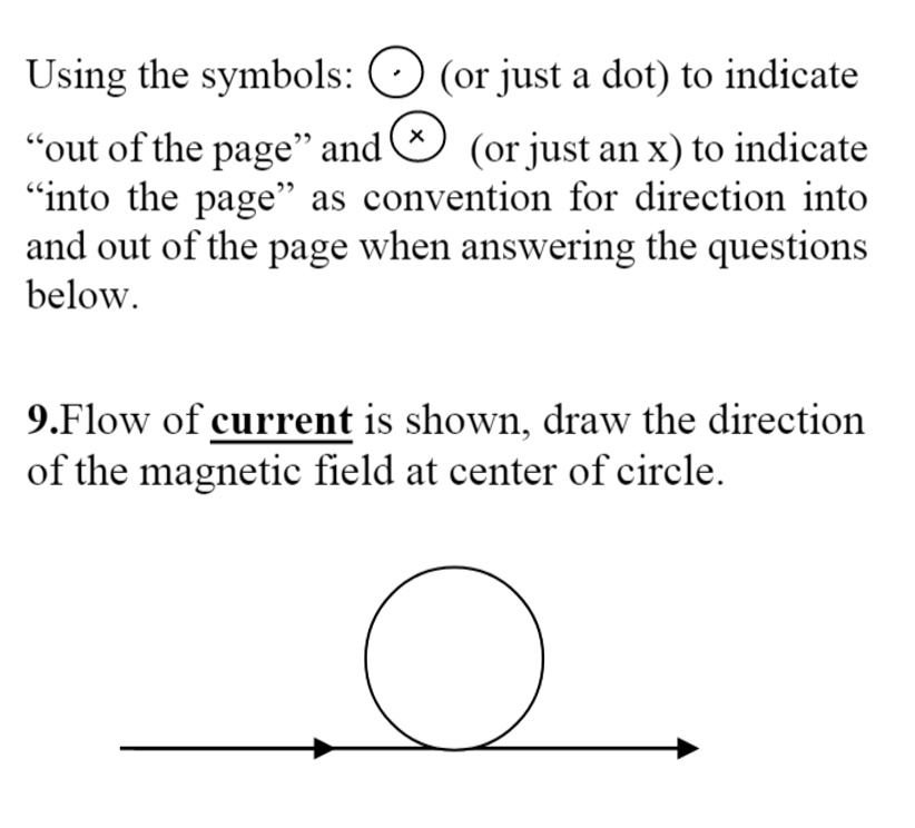 [GET ANSWER] using the symbols o1 just a dot to indicate out ofthe page ...