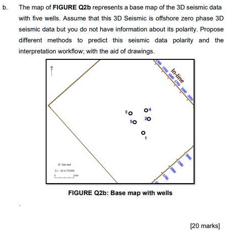 the map of figure q2b represents base map of the 3d seismic data with ...
