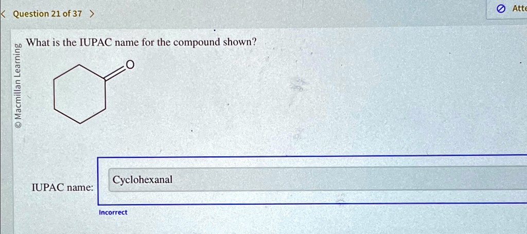 question 21 of 37 what is the iupac name for the compound shown iupac ...