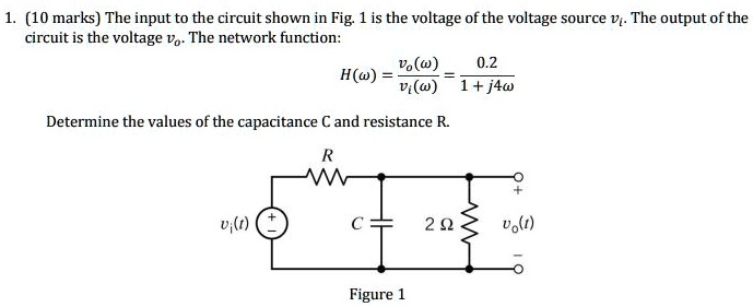 SOLVED: The input to the circuit shown in Fig. 1 is the voltage of the voltage source v. The ...