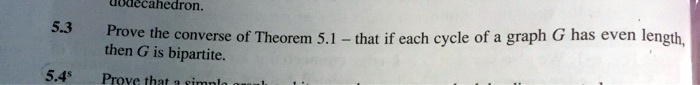 ubuccanedron 53 prove the converse of theorem 51 that if each cycle of ...