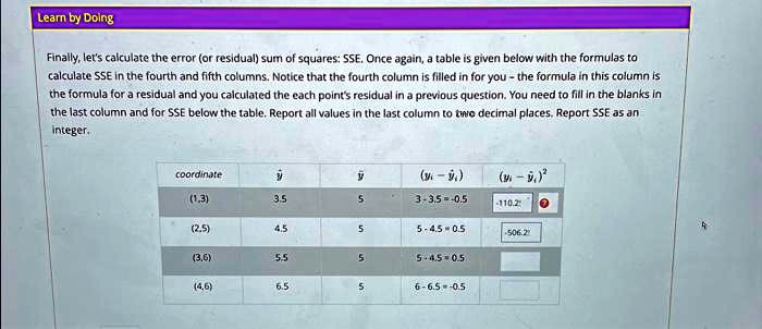 SOLVED: Texts: Learn by Doing Finally, let's calculate the error or ...