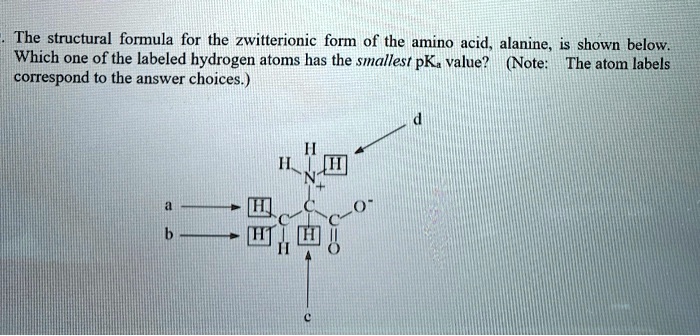 The structural formula for the zwitterionic form of the amino acid ...