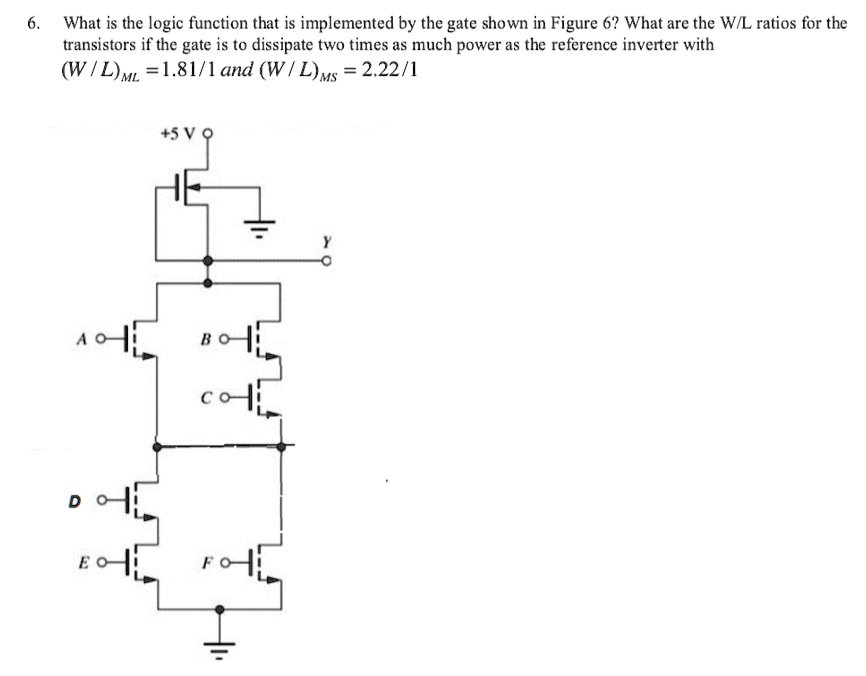 Solved 6 What Is The Logic Function That Is Implemented By The Gate