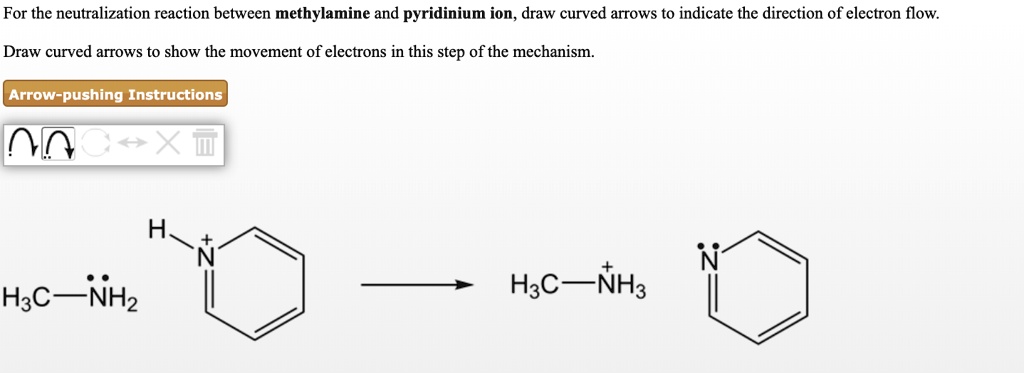 For the neutralization reaction between methylamine and pyridinium ion ...