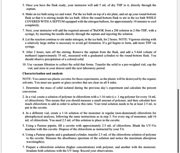 SOLVED: Once you have the flask ready Yuut Instnictor will add mL of ...