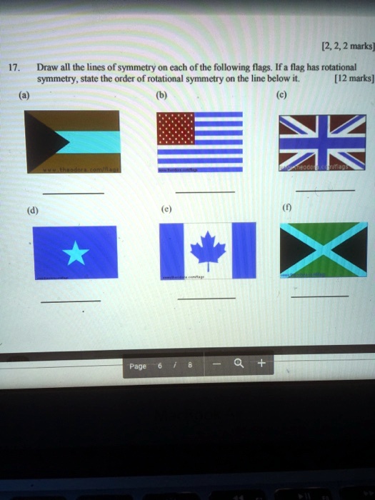 SOLVED: [2, 2, marks] Draw all the lines of symmetry on each of the ...