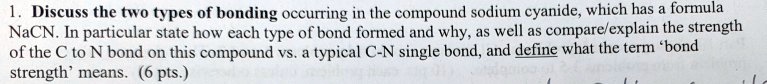 SOLVED:Discuss the two types of bonding occurring in the compound ...