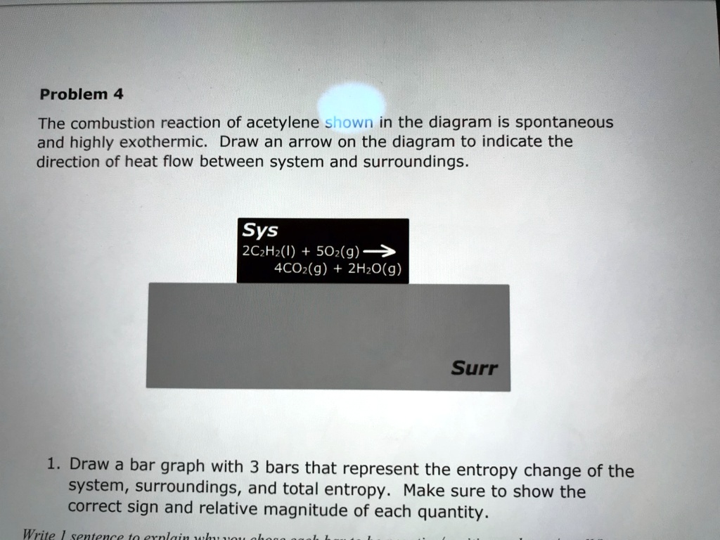 SOLVED: Problem 4 The combustion reaction of acetylene shown in the ...