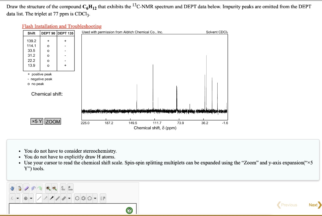 draw the structure of the compound c6h2 that exhibits the 1c nmr ...