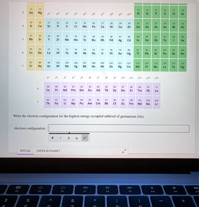 SOLVED: Write the electron configuration for the highest-energy ...