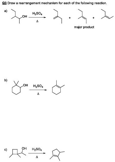 Draw a rearrangement mechanism for each of the following reaction.