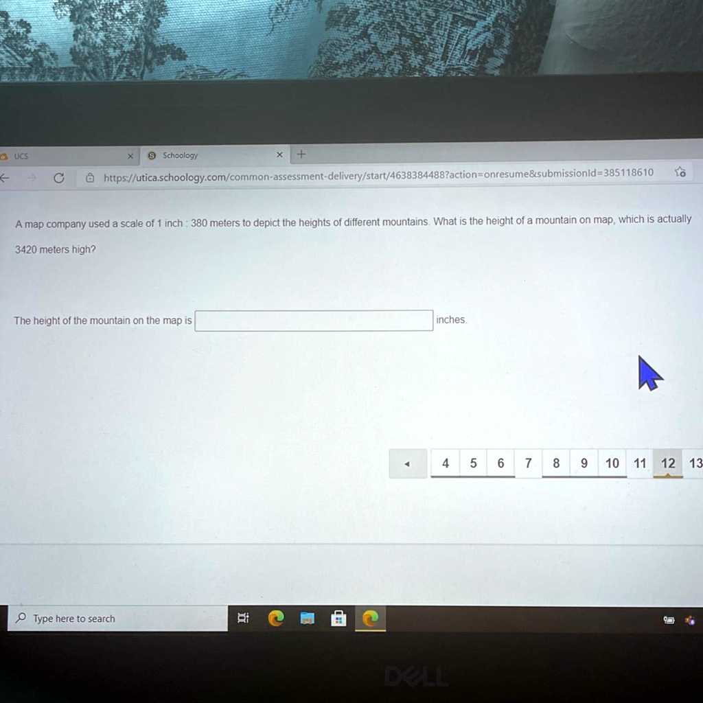 SOLVED: A map company used a scale of 1 inch : 380 meters to depict the ...
