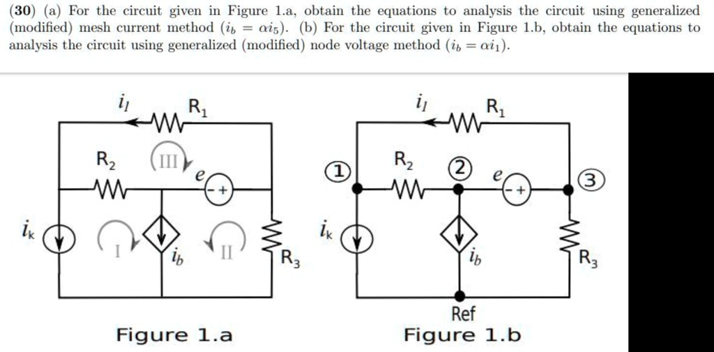SOLVED: (a) For the circuit given in Figure 1.a, obtain the equations to analyze the circuit ...