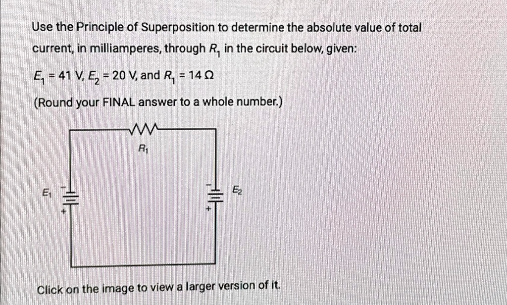 Use the Principle of Superposition to determine the absolute value of ...