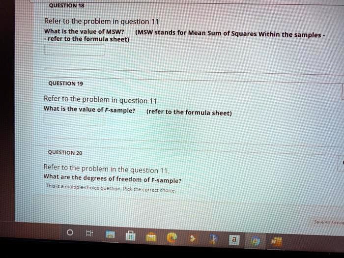 question 18 refer to the problem in question 11 what is the value of ...