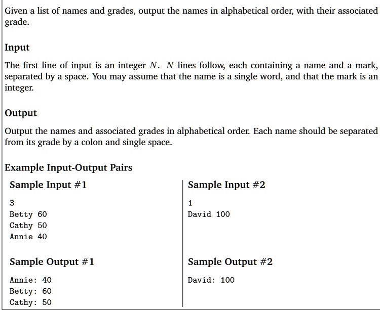Solved In C Please Use C11 Arrays Given A List Of Names And Grades Output The Names