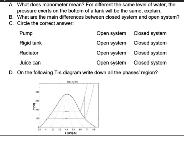 A. What does manometer mean? For different the same level of...
