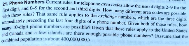 21 phone numbers current rules for telephone area codes allow digit and ...