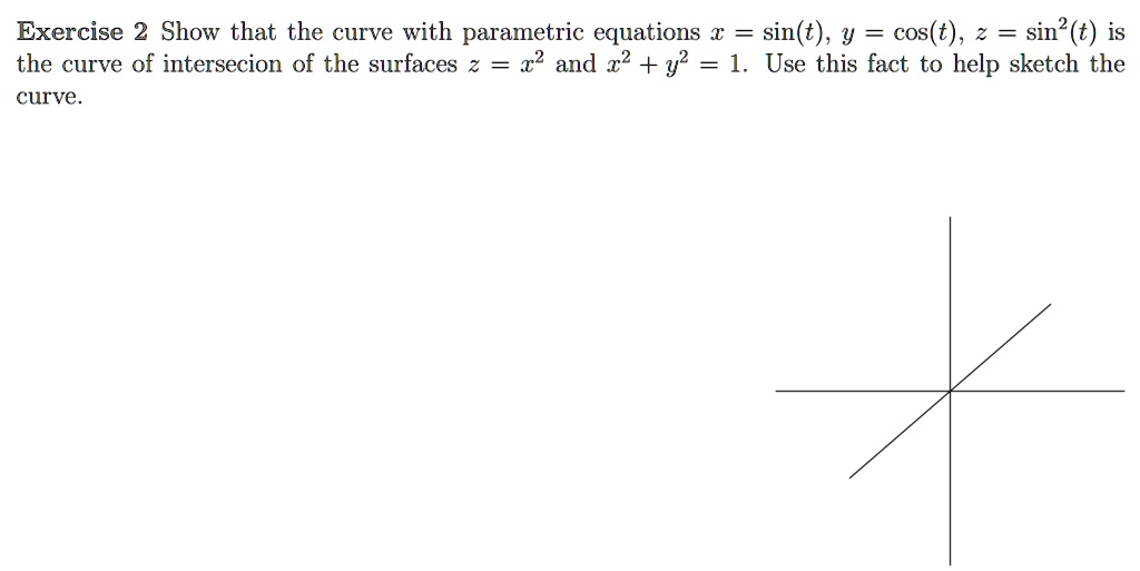 Exercise 2 Show That The Curve With Parametric Equations Sint Y Cost
