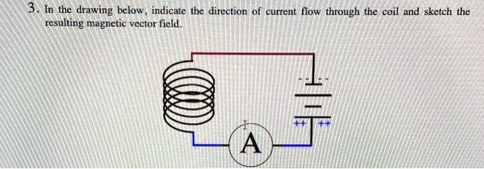 3. In the drawing below, indicate the direction of current flow through ...