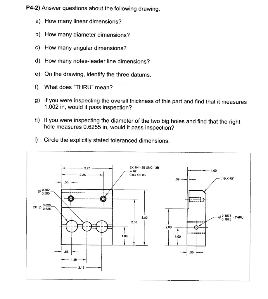 SOLVED: P4-2) Answer questions about the following drawing. a) How many ...