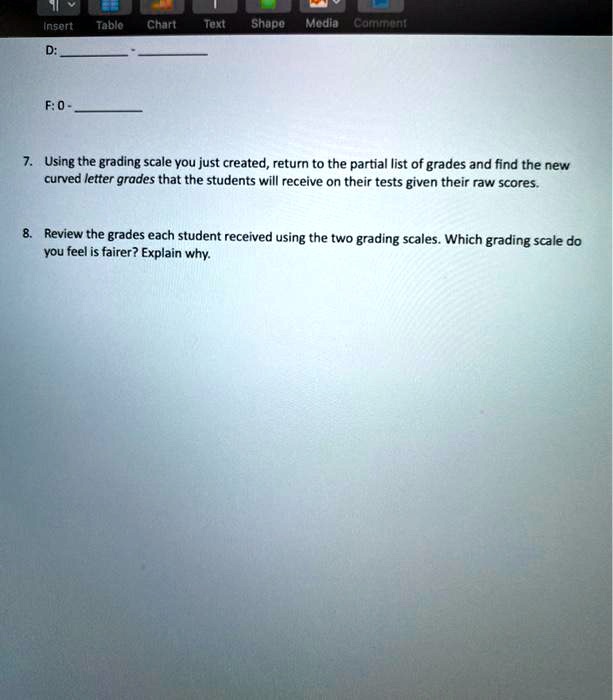 SOLVED: Insori Jablo Chart HTott Shape Medla CM F;0 - Using the grading ...