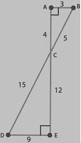 prove that abc and edc are similar triangles abc and dec where angles a and e are right angles ...