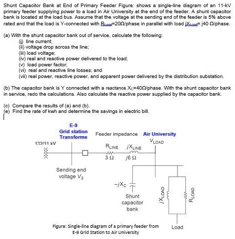 shunt capacitor bank at end of primary feeder figure shows a single line diagram of an 11 kv ...