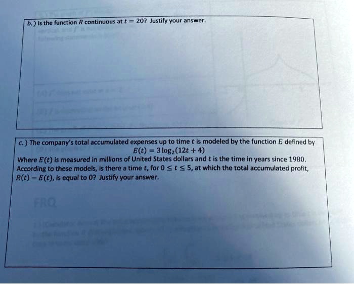 b is the function continuous at t 207 justify your answer c the company ...