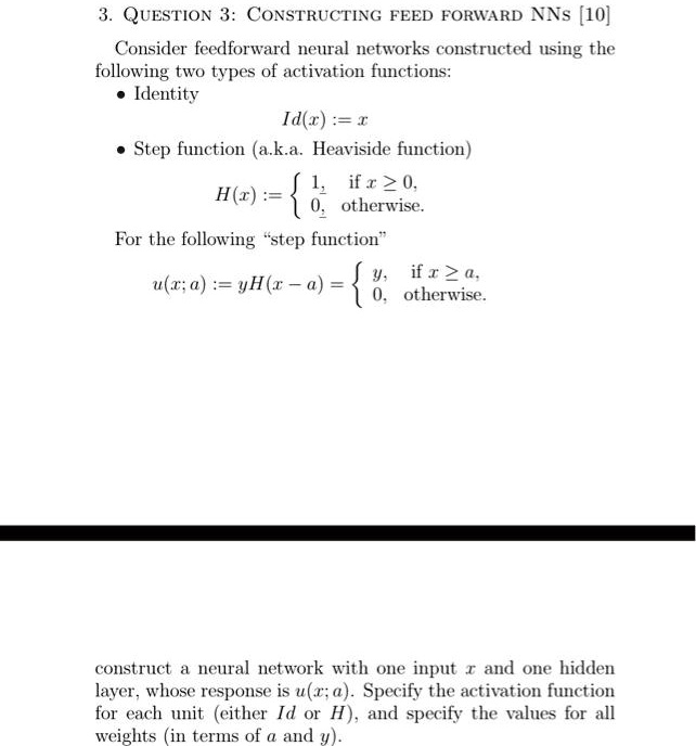 SOLVED: machine learning problem 3.QUESTION 3CONSTRUCTING FEED FORWARD ... SOLVED: machine learning problem 3.QUESTION 3CONSTRUCTING FEED FORWARD ...