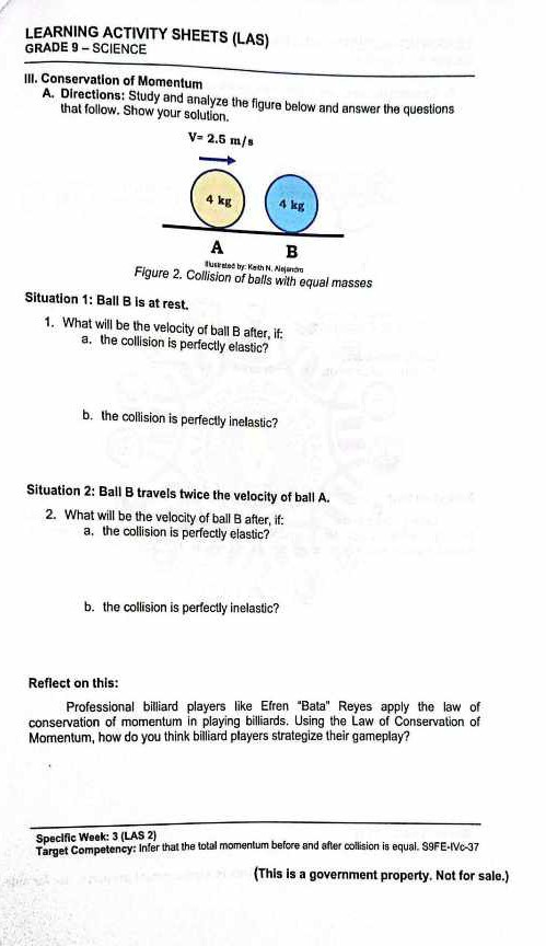 LEARNING ACTIVITY SHEETS (LAS) GRADE 9 - SCIENCE III. Conservation of ...