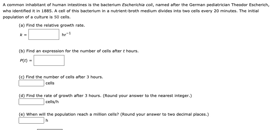SOLVED: common inhabitant of human intestines is the bacterium ...