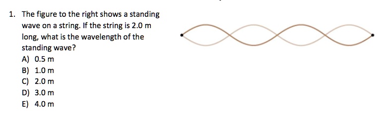 SOLVED: The figure to the right shows standing wave on string: If the ...