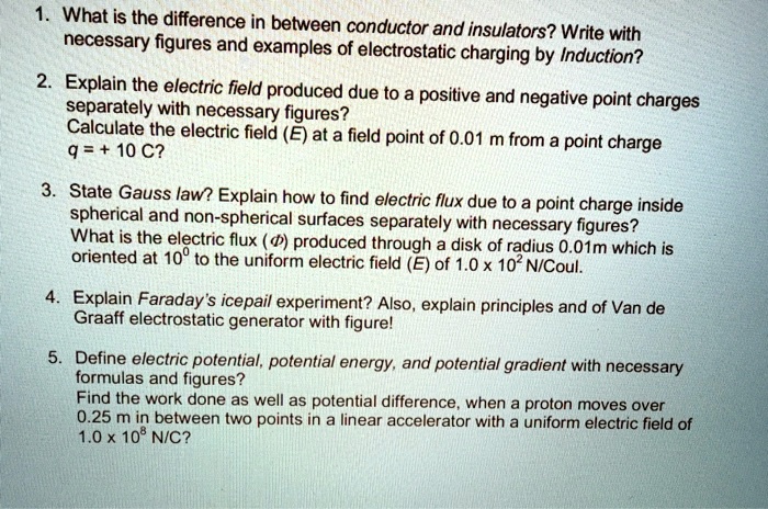 SOLVED: 1. What is the difference between conductors and insulators ...