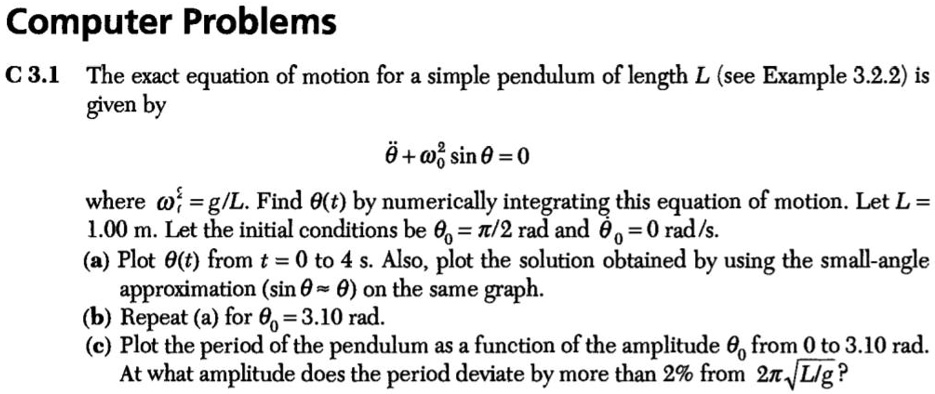Solved Give The Matlab Codes Give The Matlab Codes Computer Problems C 31the Exact Equation 6531