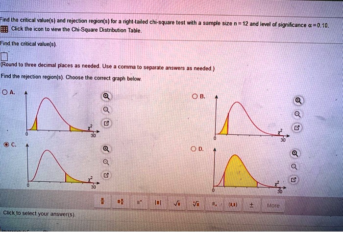 SOLVED: Find the critical value(s) and rejection region(s) for a right ...