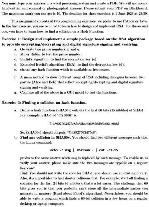 texts applied cryptography you must type your answers in a word ...