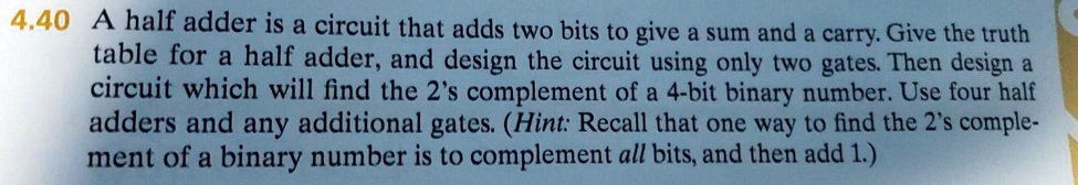 Solved Write Vhdl Code For The Circuit Corresponding Using Structural Vhdl Port Maps A Half 8983